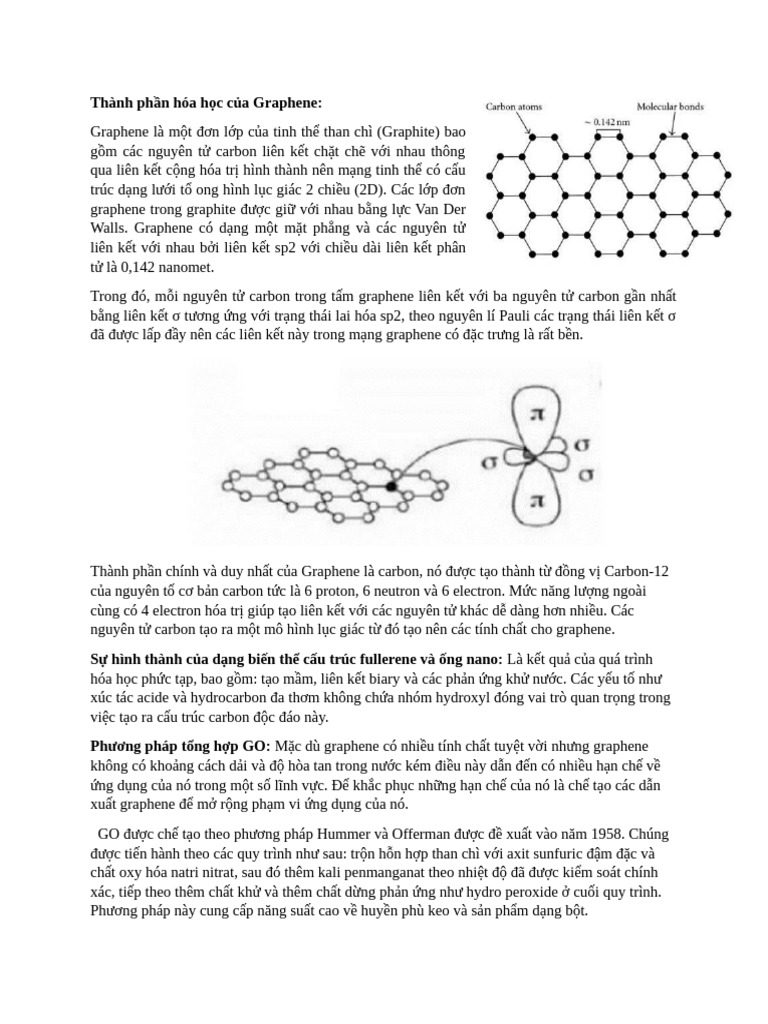 Thành phần hóa học của Graphene | PDF