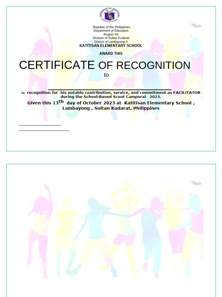 Zumba Certificate of Recognition Template | PDF