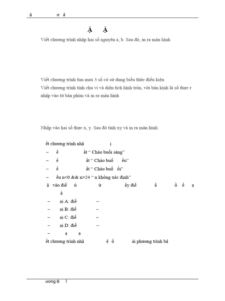 Bai Tap Lap - Trinh - Java | PDF