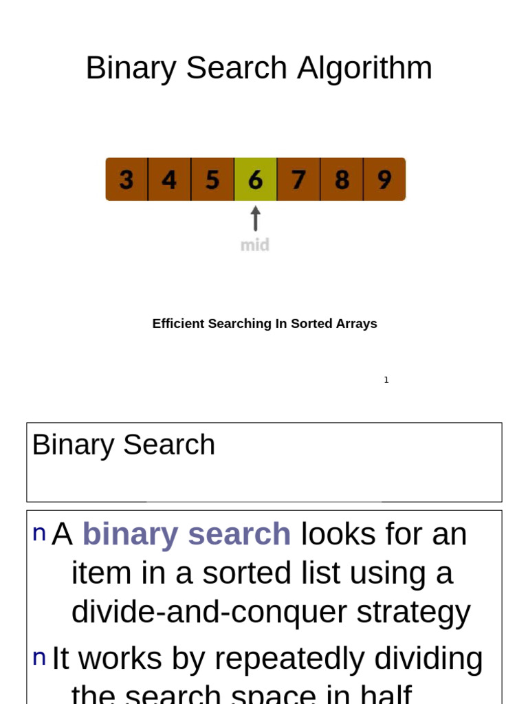 On Binary Search | PDF