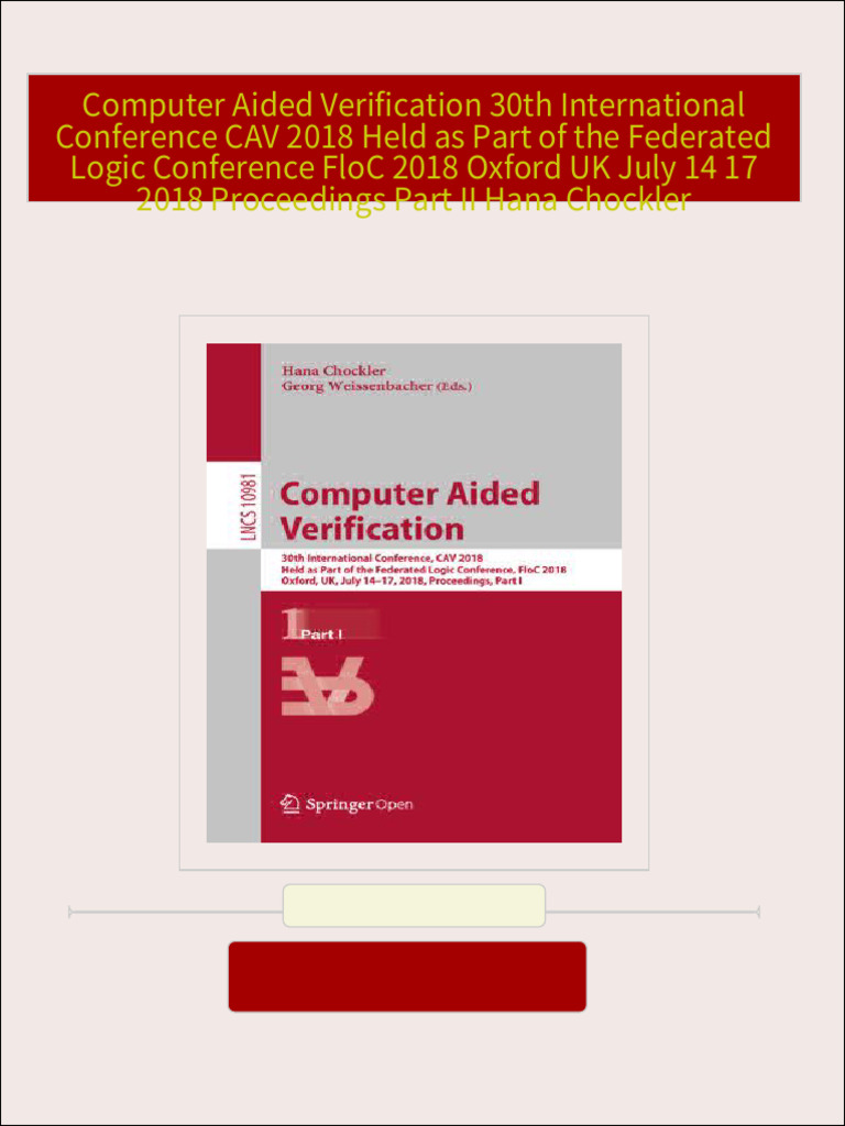 Complete Download Computer Aided Verification 30th International ... Complete Download Computer Aided Verification 30th International ...
