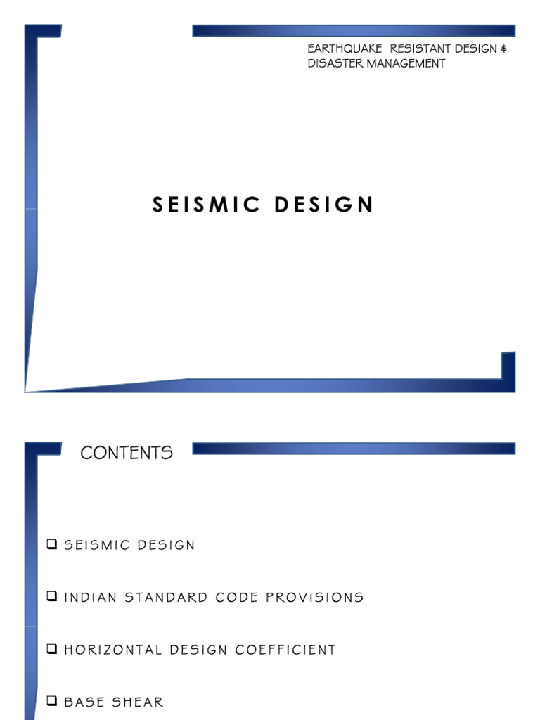 Seismic Design | PDF | Earthquake Engineering | Earthquakes