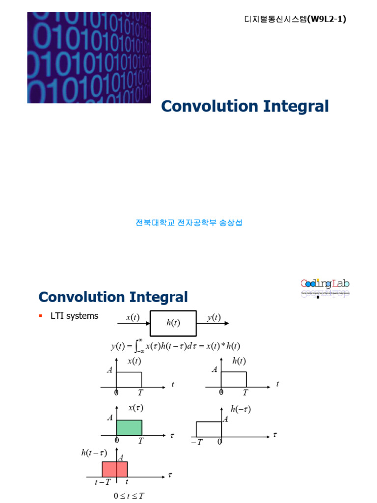 W9L2 2 Convolution (디지털통신) | PDF | Signal Processing | Digital Signal Processing