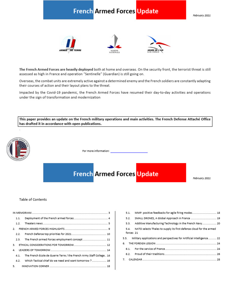 French Armed Forces Operations Update | PDF | Military
