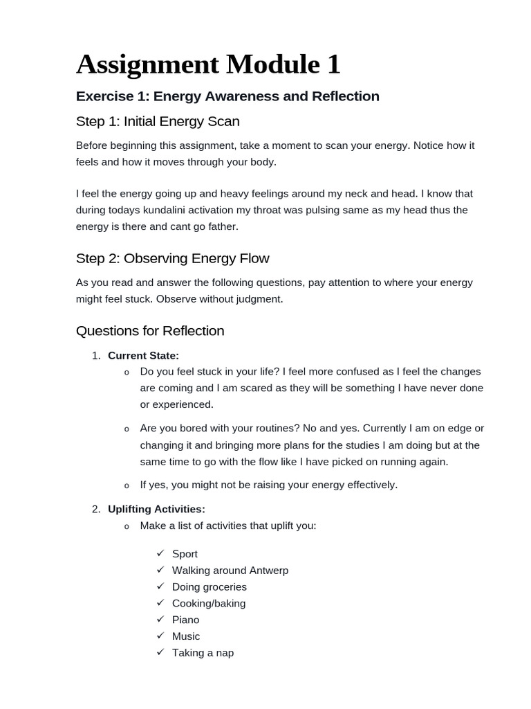Assignment Module 1 | PDF | Meditation | Chakra Assignment Module 1 | PDF | Meditation | Chakra