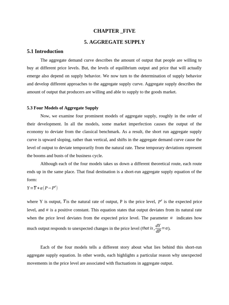 Macro chapter 5 | PDF | Labour Economics | Supply (Economics)