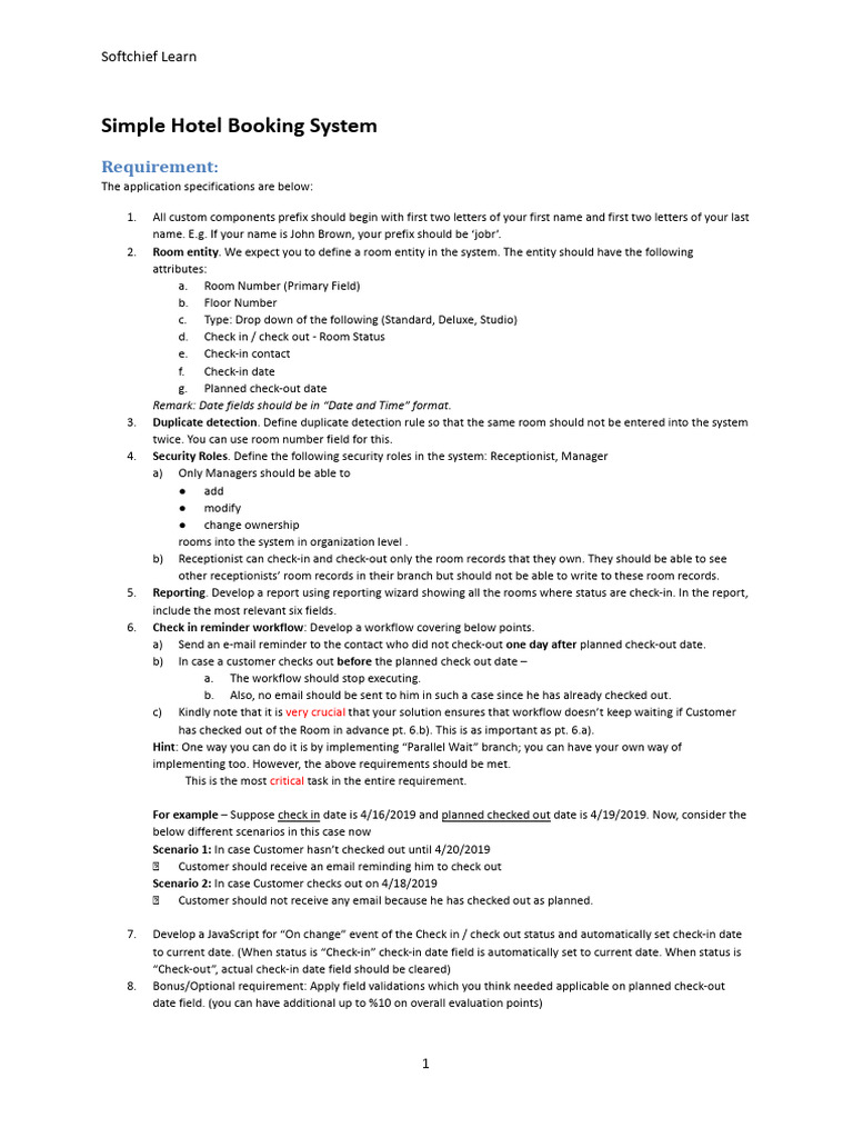 CRM Simple Hotel Booking | PDF | Software Engineering | Computing