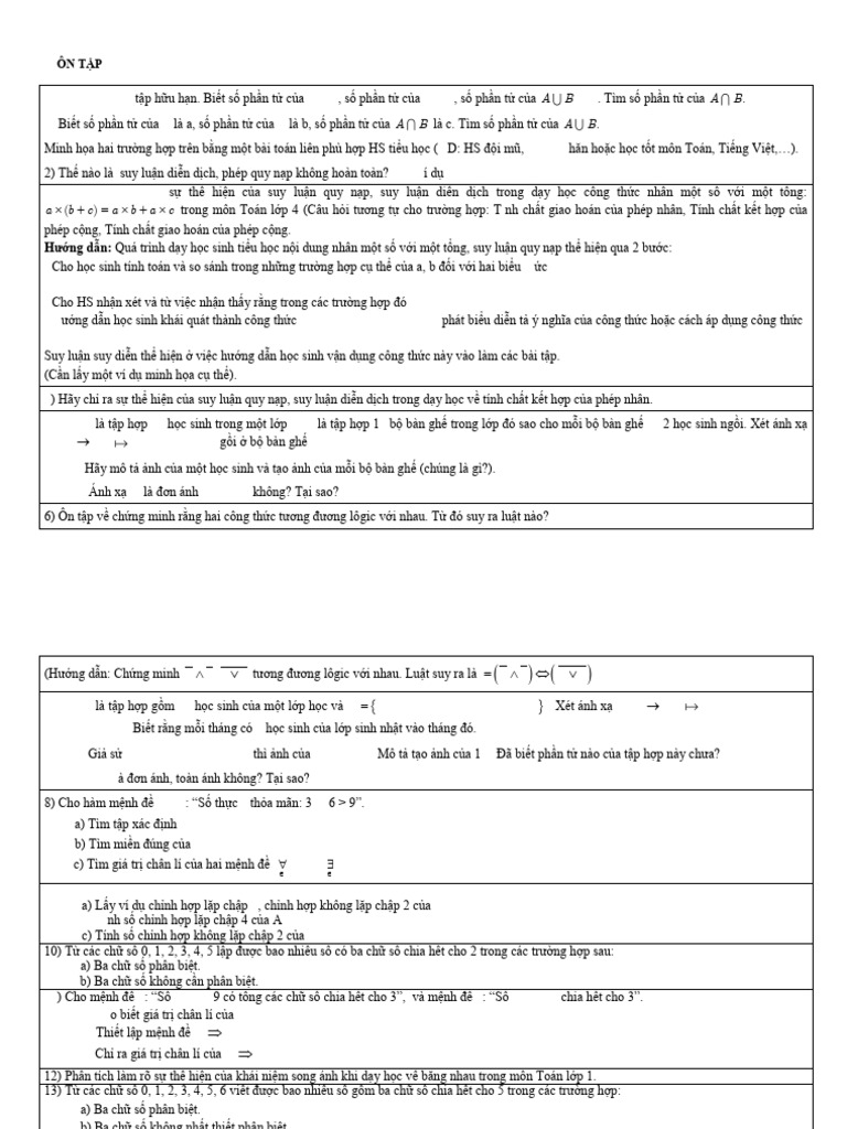 Ontap CoSoToanTH1 K20, K21 (22 23) | PDF