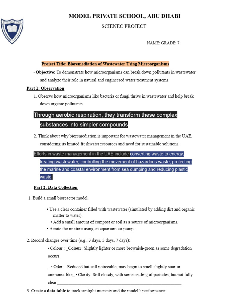 Project Grade 7 | PDF | Water | Soil