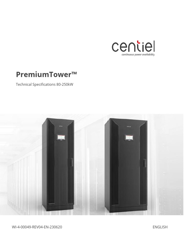 Premium Tower 80-250-Technical Specifications | PDF | Specification ...