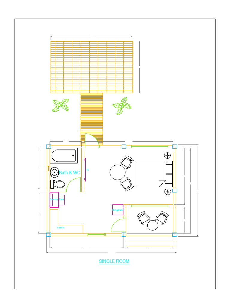 Single Room Layout Dimensions | PDF