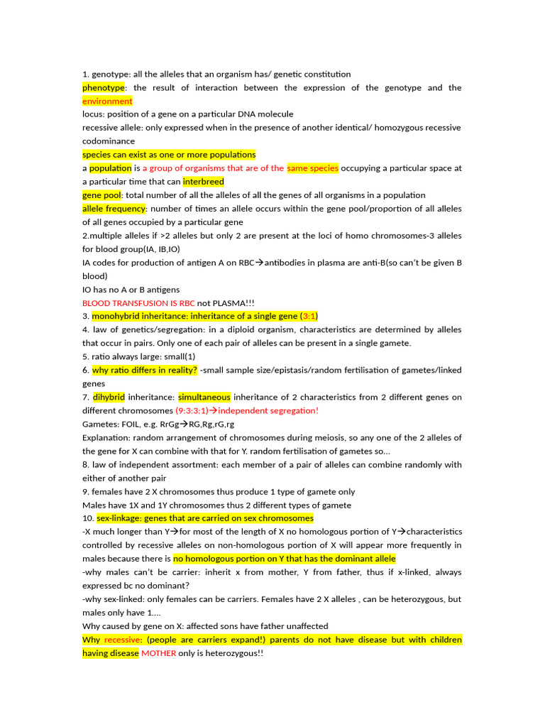 inheritance | PDF | Dominance (Genetics) | Allele