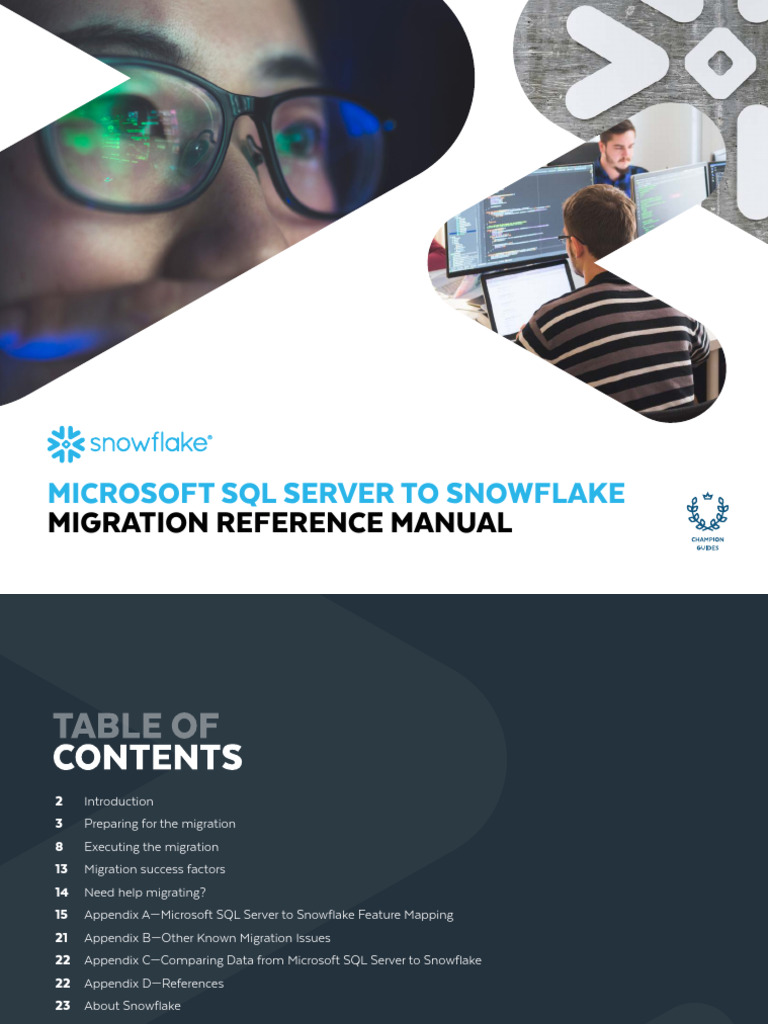 Microsoft SQL Server To Snowflake Migration Reference Manual | PDF | Databases | Microsoft Sql ...