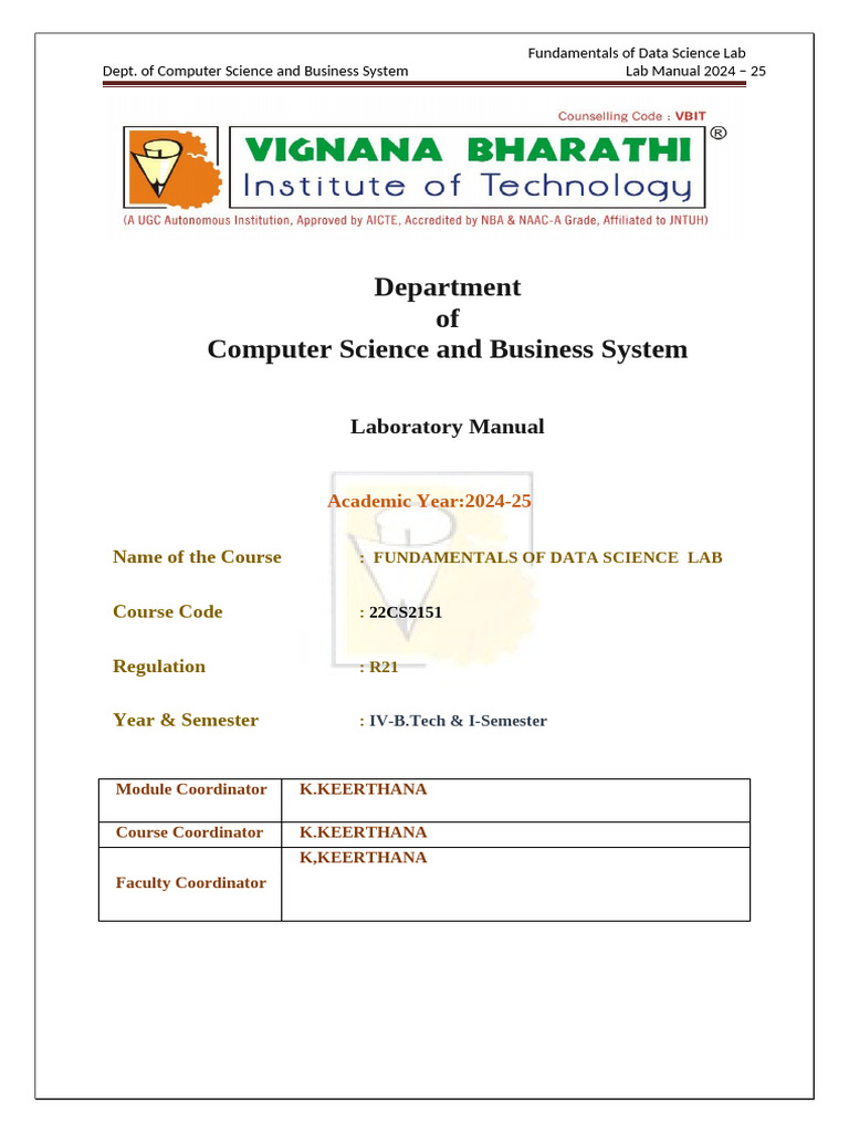 fds manual | PDF | Engineering | Regression Analysis