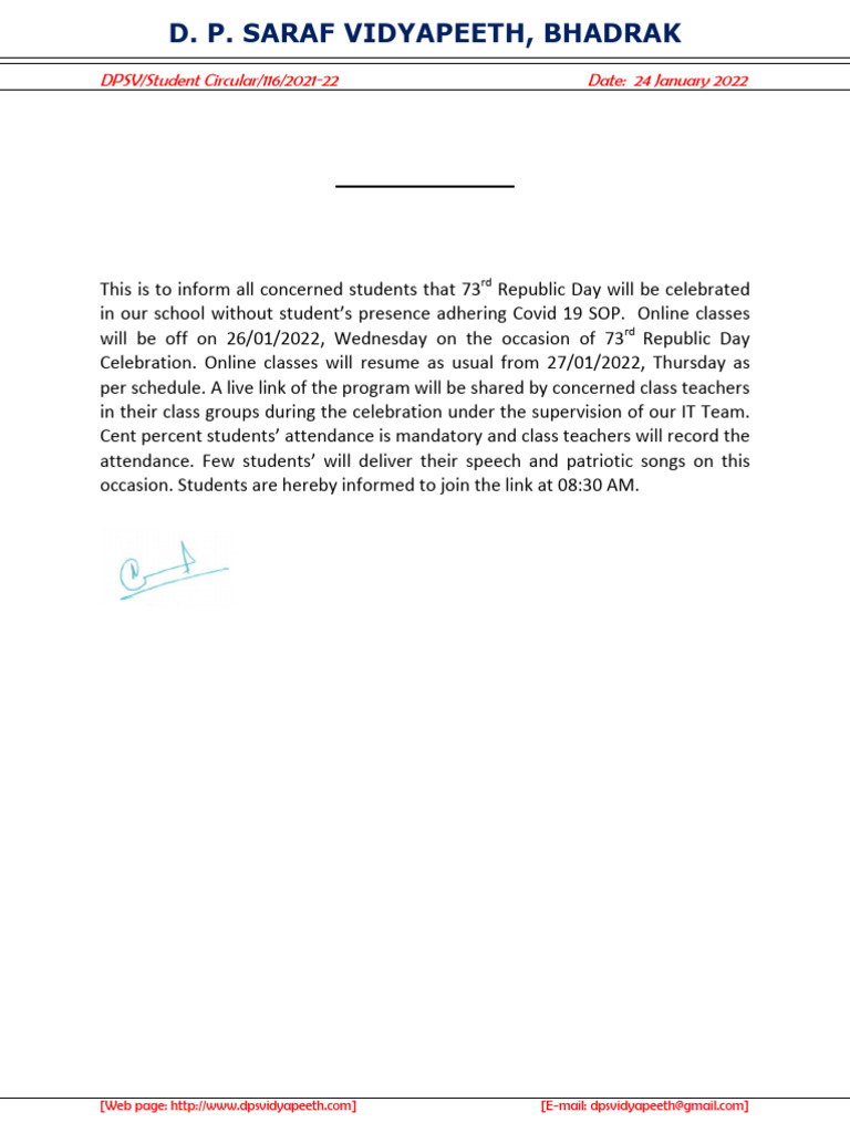 Student Circular-3 | PDF