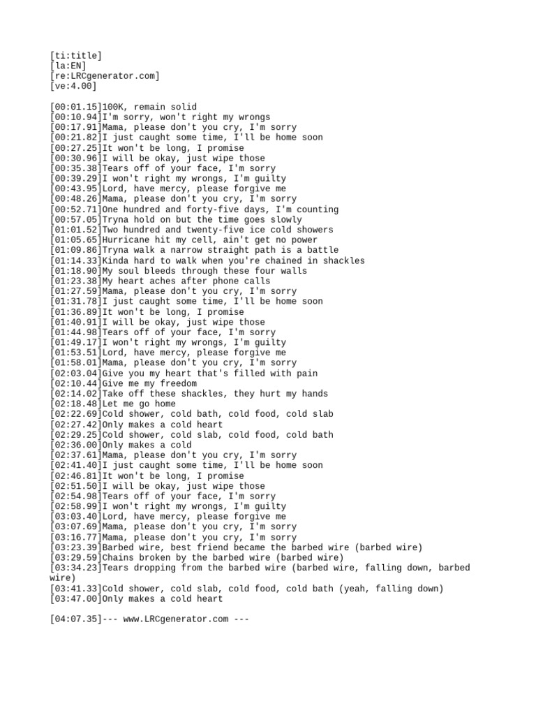 YNW Melly - Mama Cry | PDF