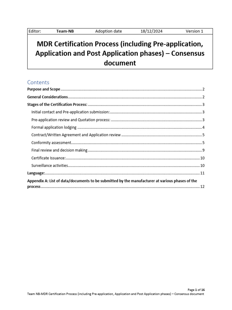 MDR Certification Guide for Manufacturers | PDF | Medical Device ...