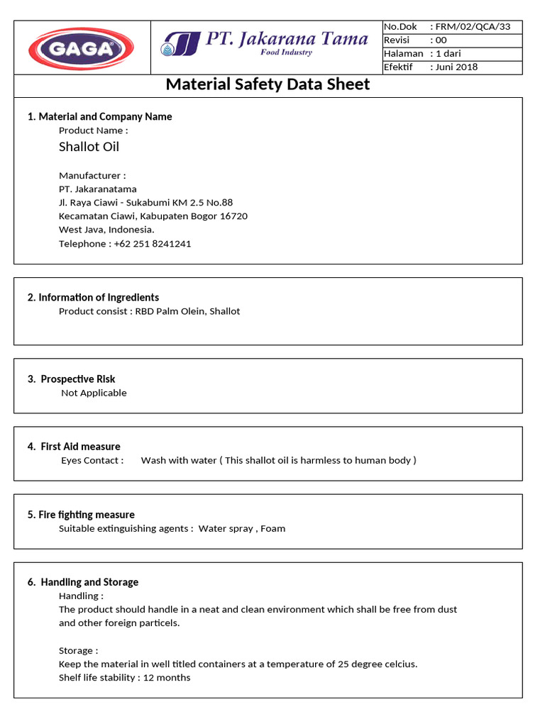 Form Material Safety Data Sheet | PDF