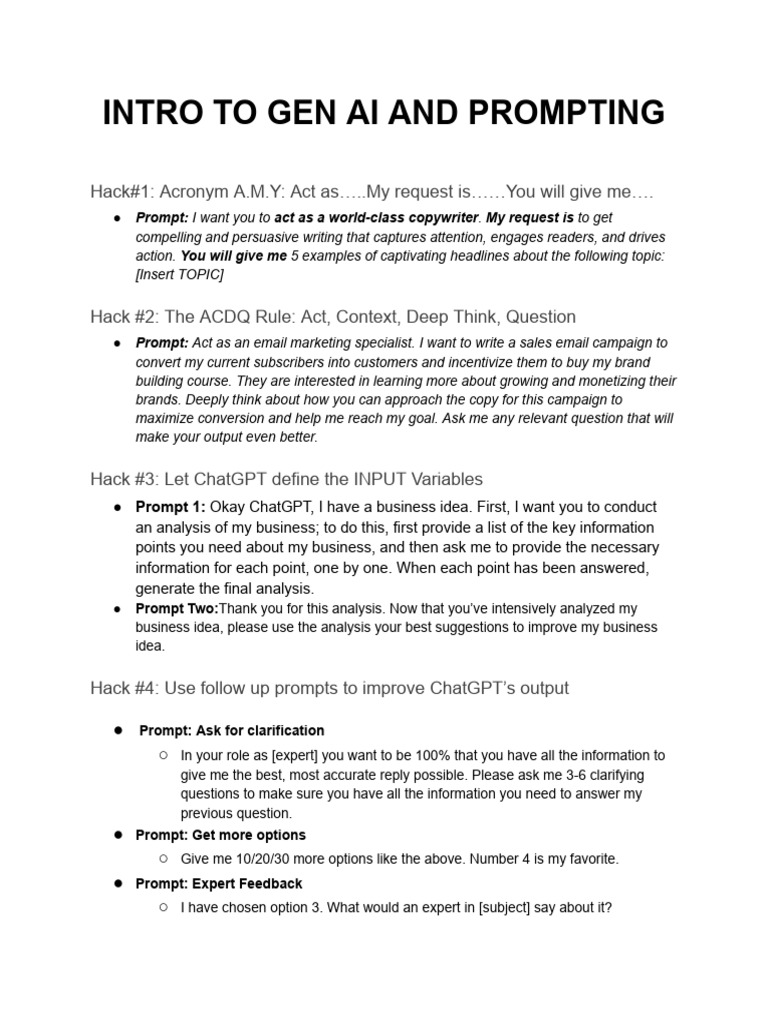 01-Intro To Generative Language AI & Prompt Design | PDF