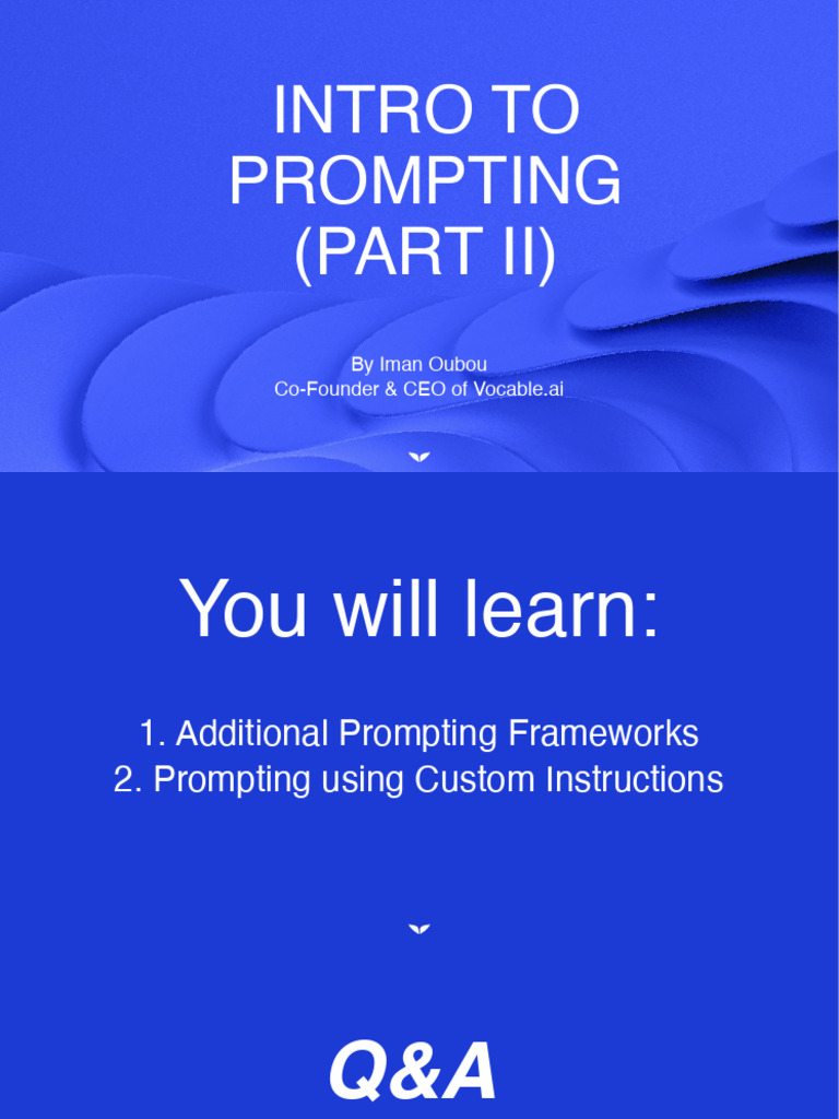 02-Intro to Prompt Design - Part 2 SLIDES (2) | PDF | Computing