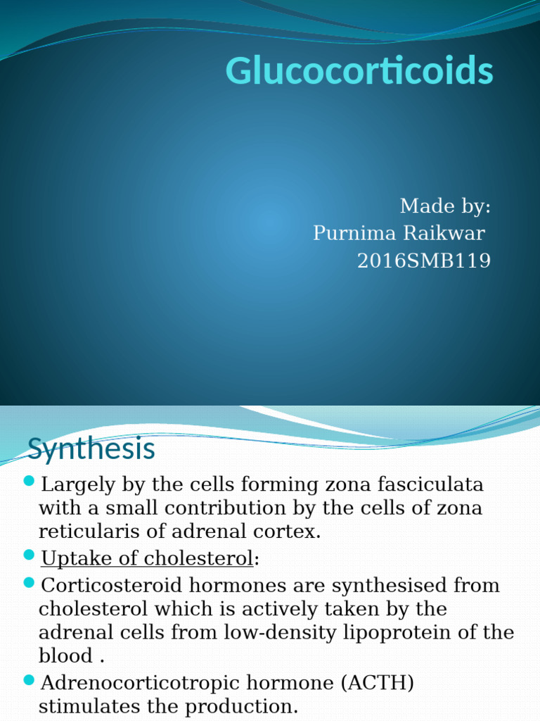 Glucocorticoids | PDF | Cortisol | Adrenal Gland