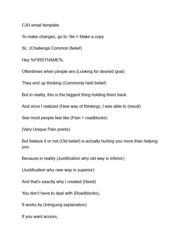 CJN Email Template | PDF