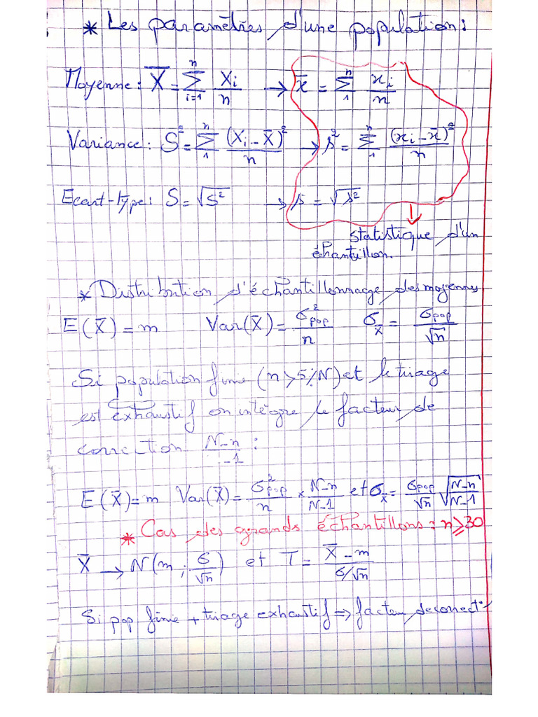 Résumé Statistiques Formules | PDF