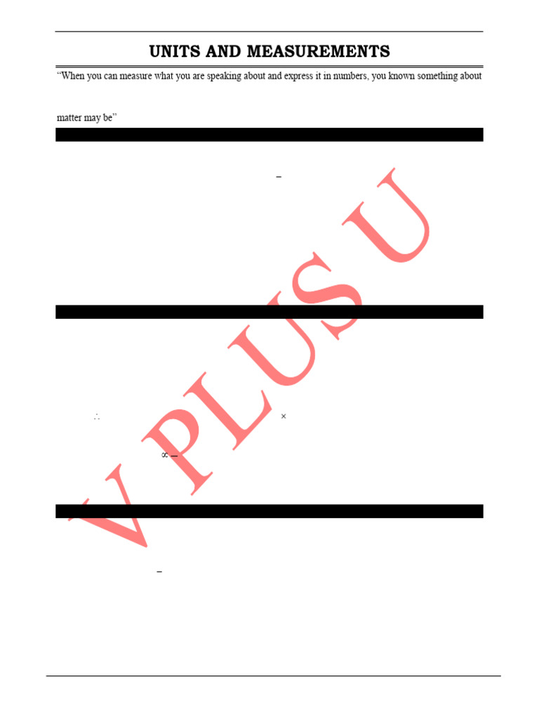 1st Chapter Units and Measurement | PDF | International System Of Units | Quantity