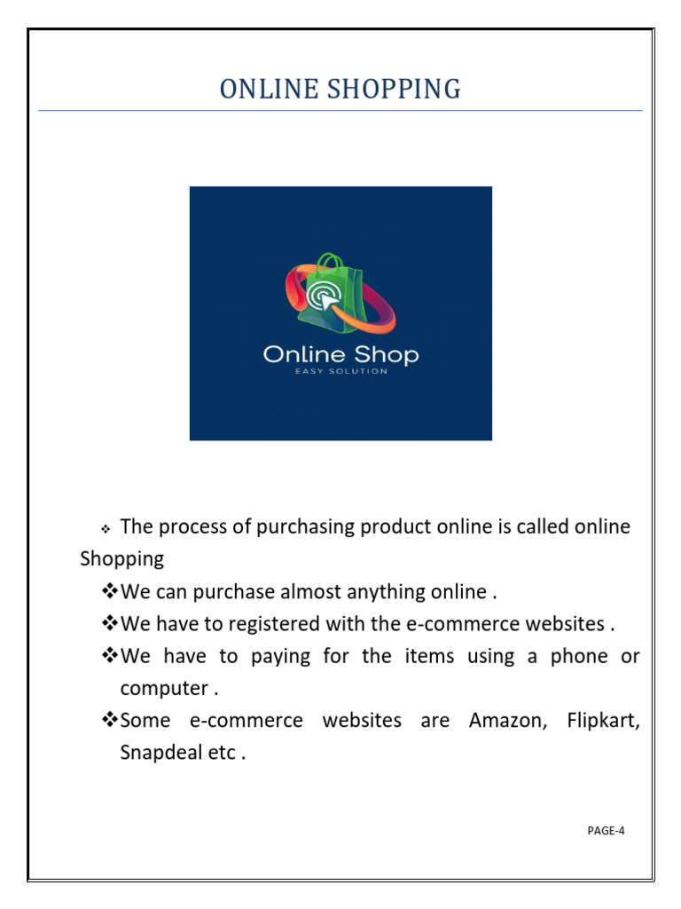 Online Shopping and Education Overview | PDF