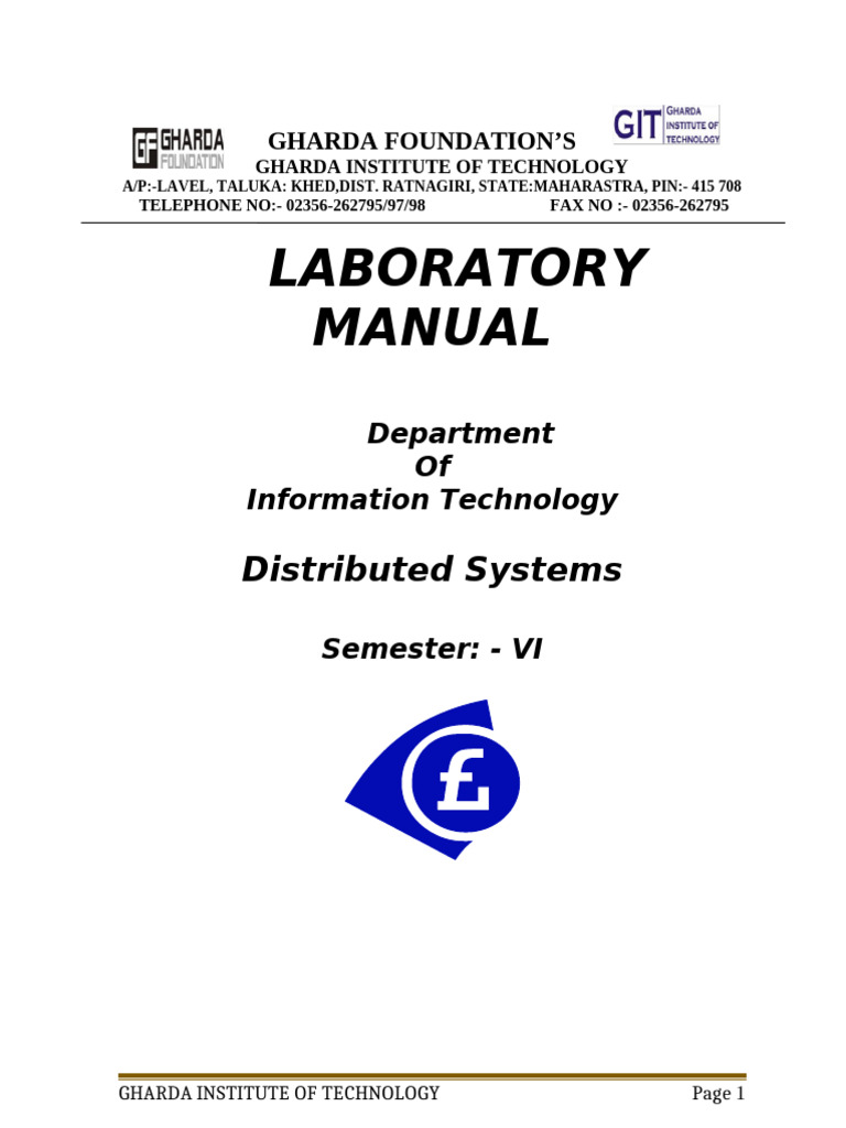 Lab Manual Distributed Systems - 01 | PDF | Client–Server Model ...