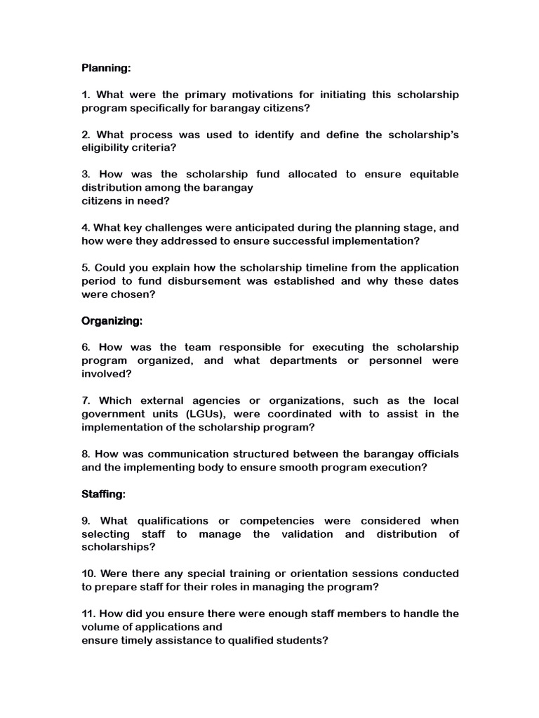 Posdcorb Interview Questions | PDF