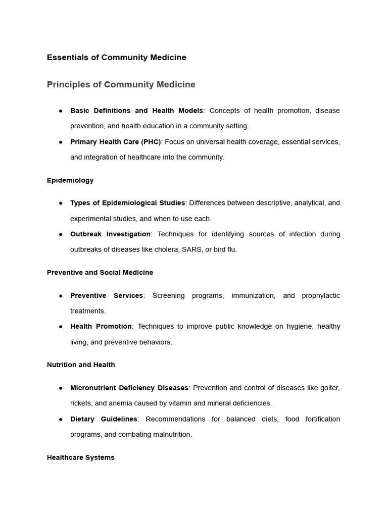 Essentials of Community Medicine | PDF