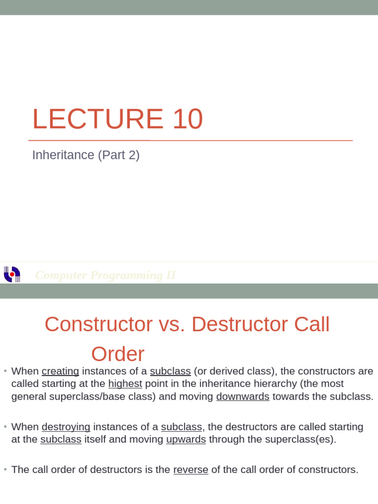 376338lec10 Topic 5 Inheritance2 Pdf Inheritance Object Oriented Programming Class 