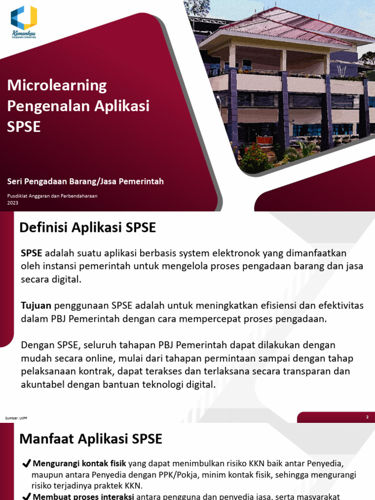 Panduan SPSE untuk Pengadaan Pemerintah | PDF