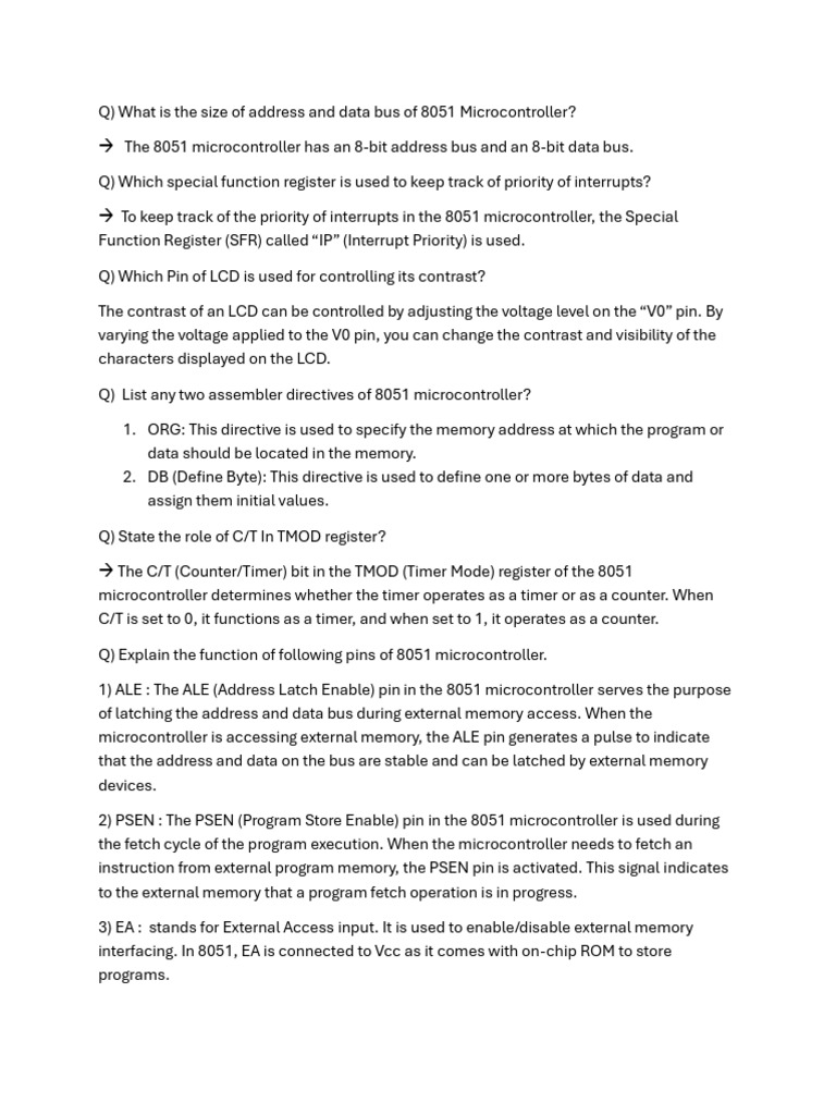 Micro Controller | PDF | Integer (Computer Science) | Microcontroller