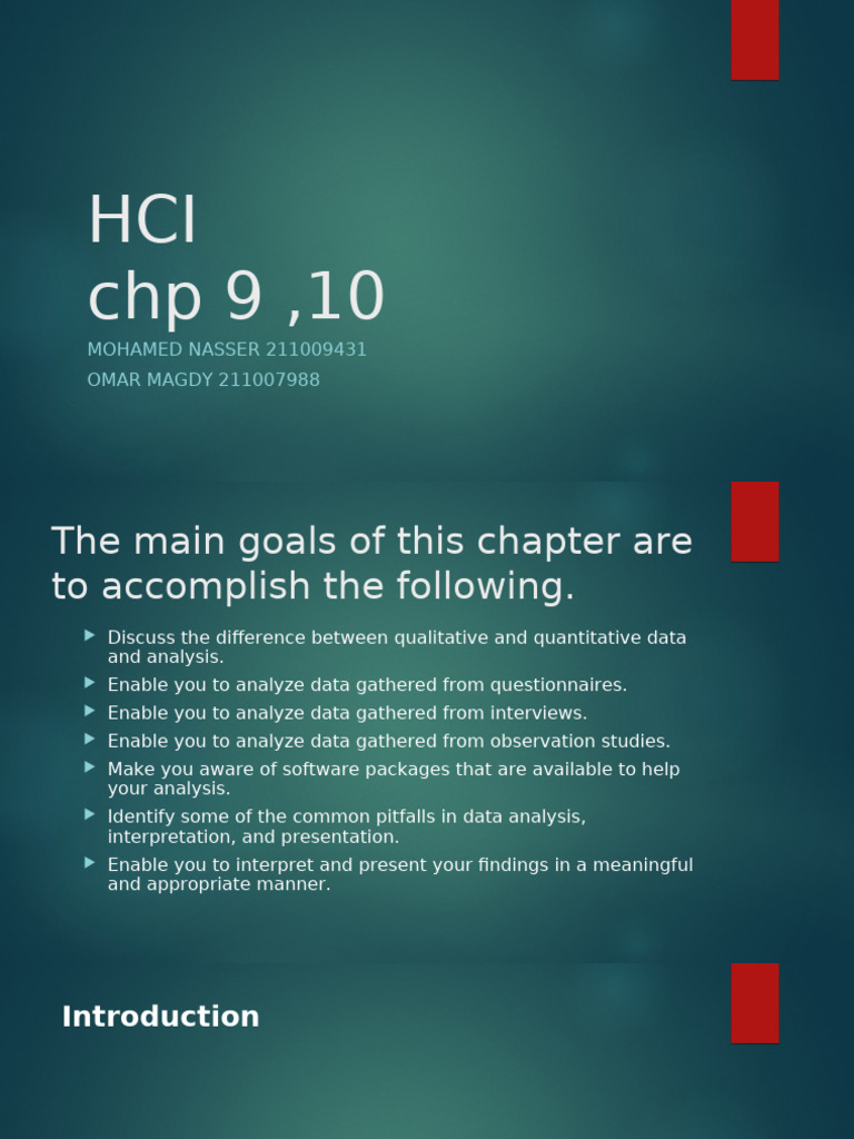 hci-ch9 | PDF | Level Of Measurement | Qualitative Research