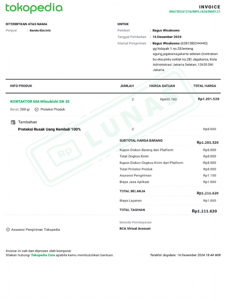 Invoice WLC | PDF