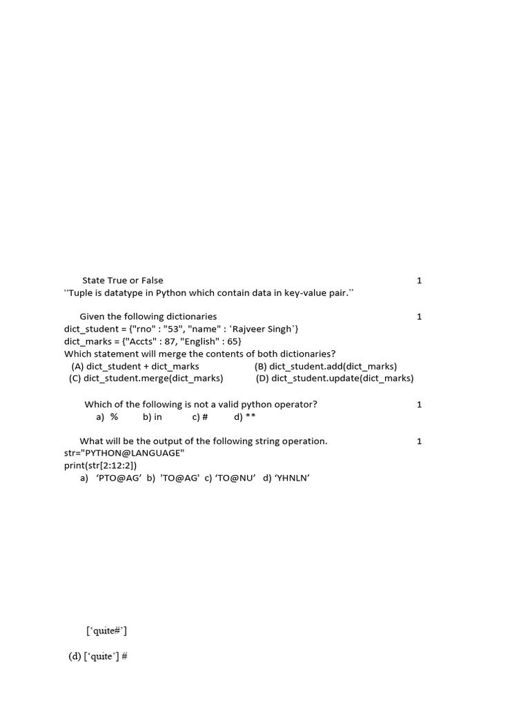 Class XI Computer Science Exam Paper | PDF | Control Flow | Basic