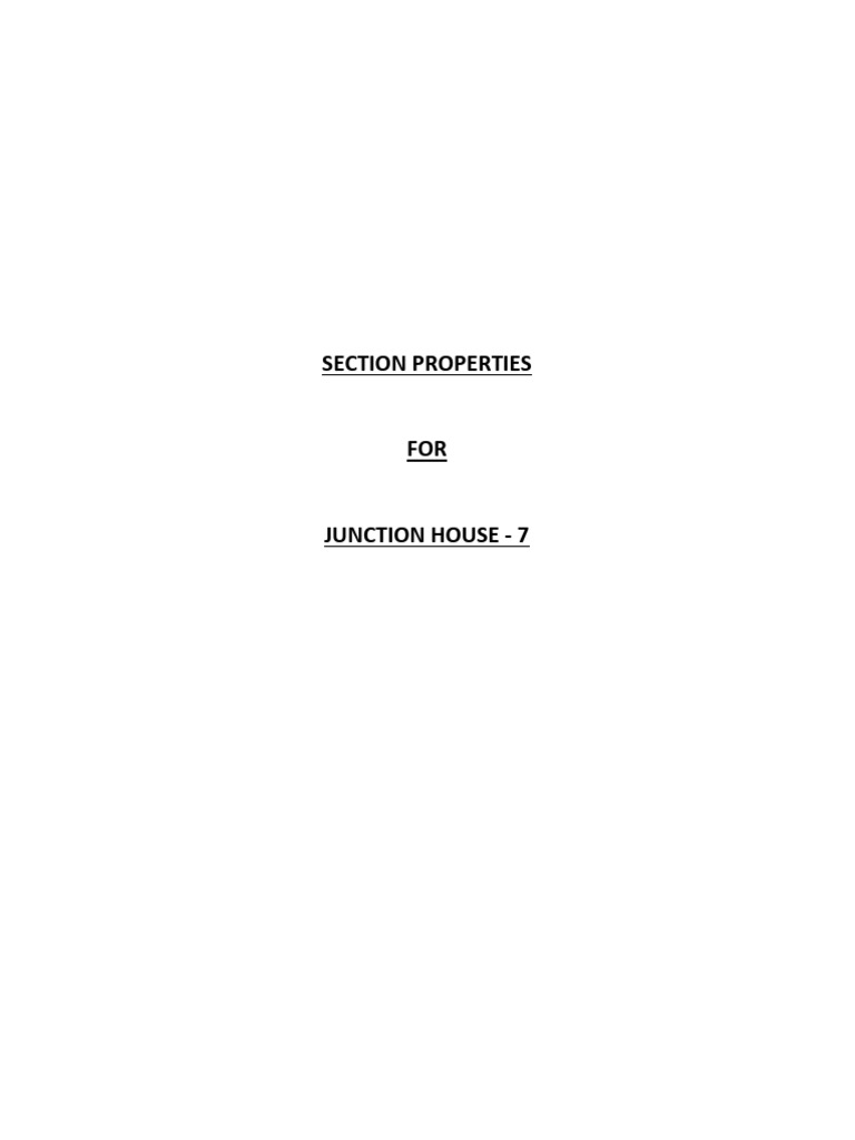JH-7 - Section Properties | PDF