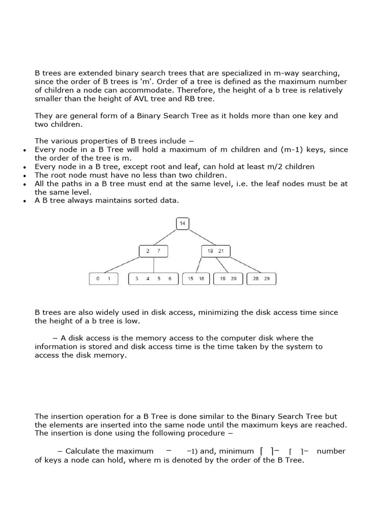 B Trees Pdf Algorithms And Data Structures