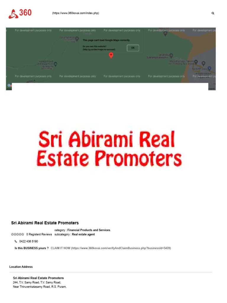 Sri Abirami Real Estate Promoters | PDF