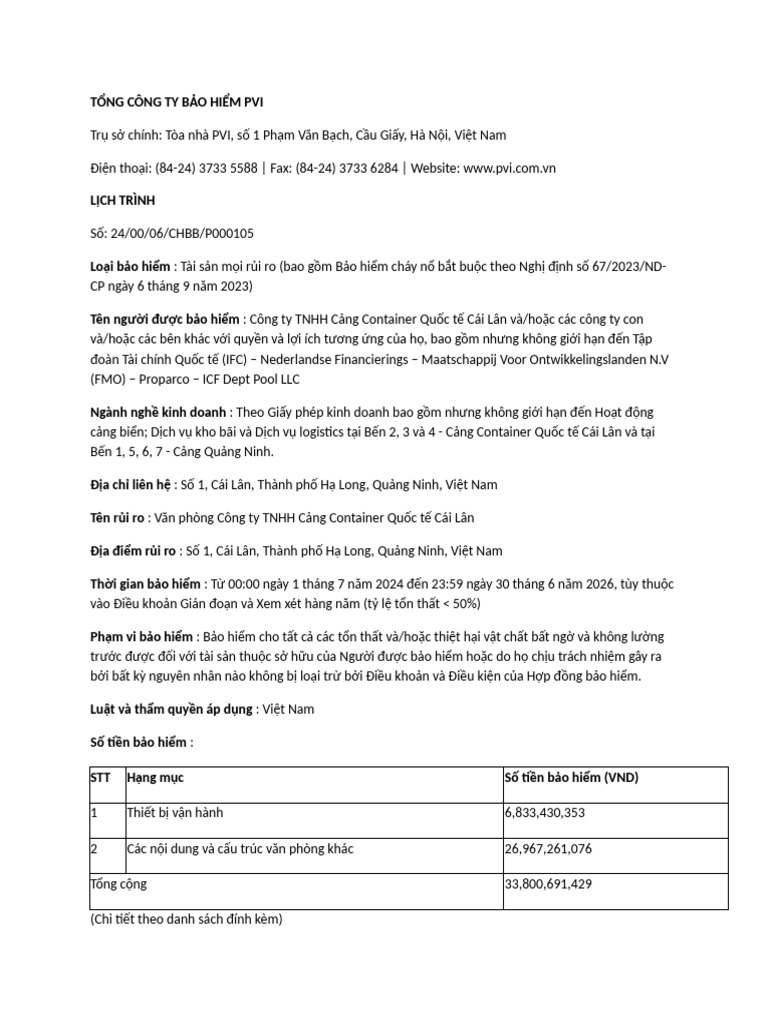 TỔNG CÔNG TY BẢO HIỂM PVI | PDF