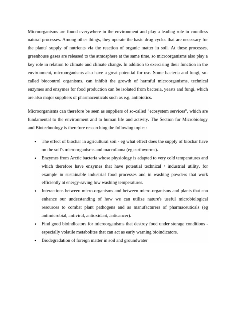 Scope of Microbial Biotechnology | PDF