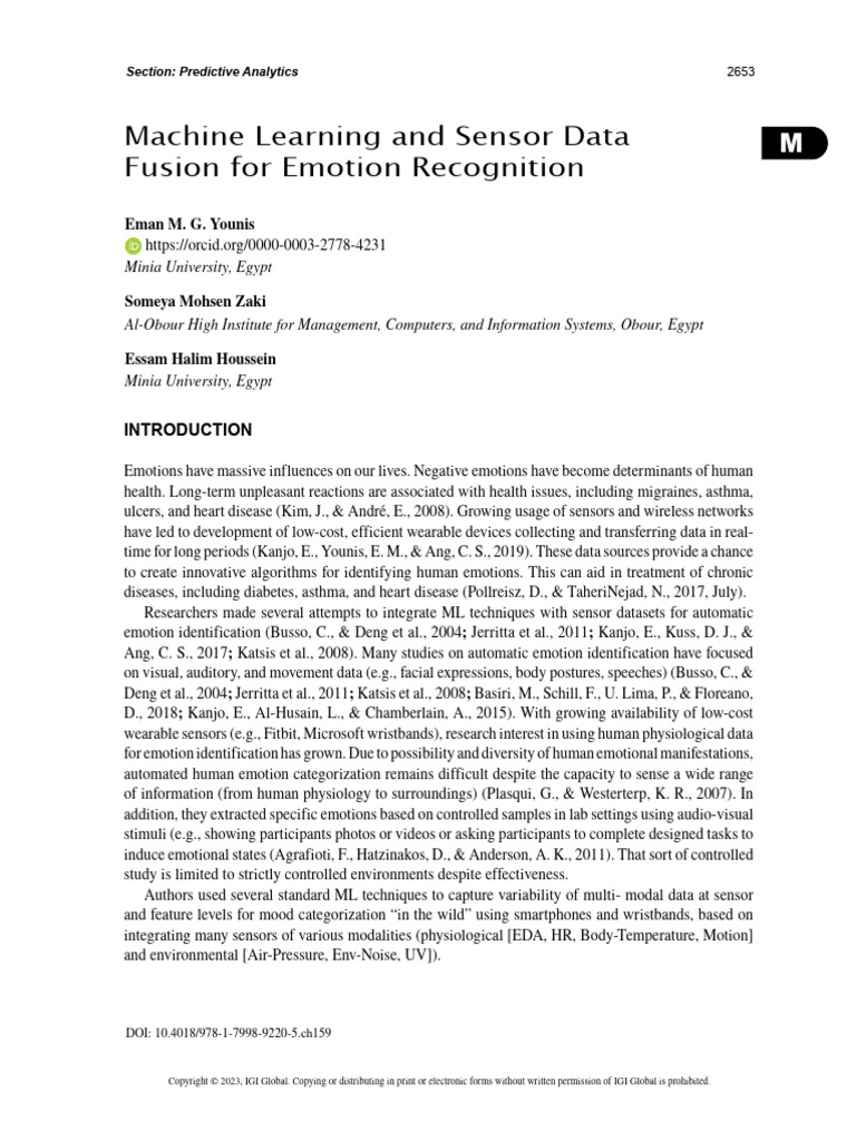 Machine-Learning-and-Sensor-Data-Fusion-for-Emotion-Recognition book chapter | PDF | Machine ...