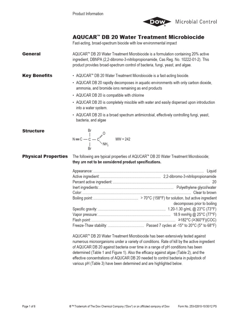 Aqucar-DB-20-PB TDS | PDF | Waste Management | Personal Protective ...