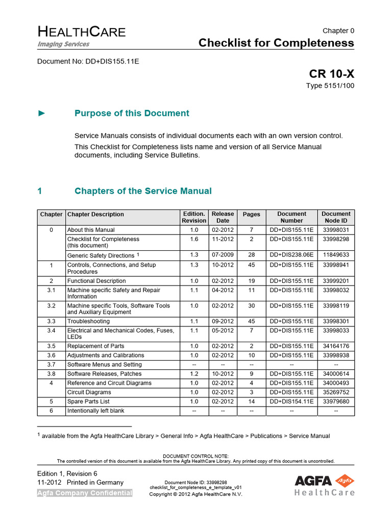 CR_10-X_-_Chapter_00_-_Checklist_for_Completeness | PDF | Version ...