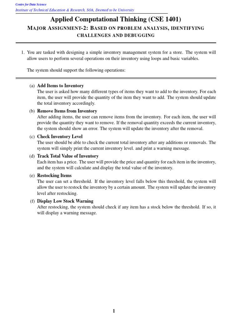 Major Assignment 2 | PDF