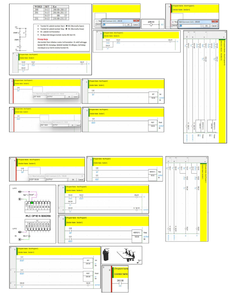 Gambar TKSM Progam Pengunci PLC Omron | PDF