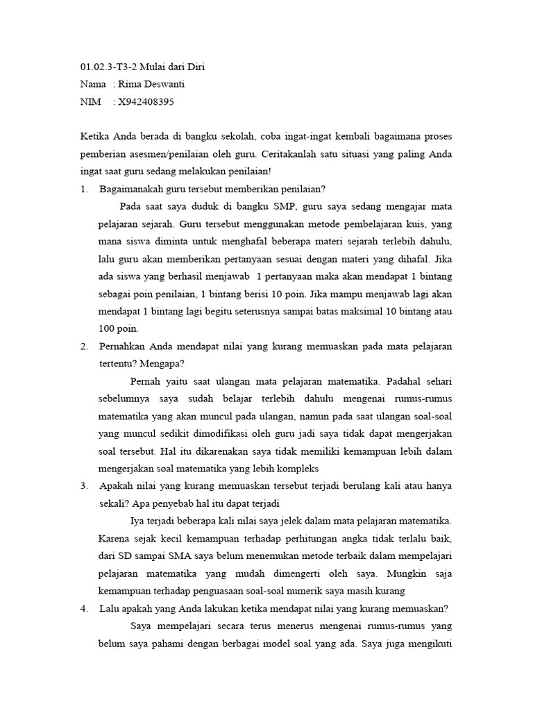 01.02.3-T3-2 Mulai Dari Diri | PDF