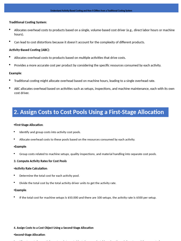 Activity Base Costing | PDF | Business | Business Economics